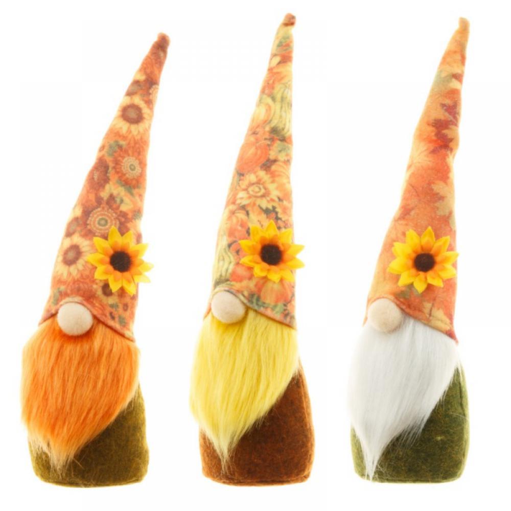 3 Pieces Fall Thanksgiving Gnome Thanksgiving Plush Elf Doll Gnome ...