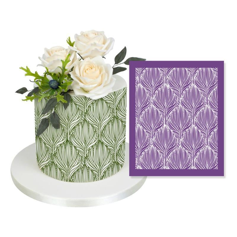 Cake Mesh Stencil Lace Flower Grass Fabric Cake Stencil Decorating Tool ...