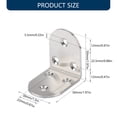 4Pcs Multipurpose Stainless Steel Right Angles Brackets 3 Hole Fixing ...