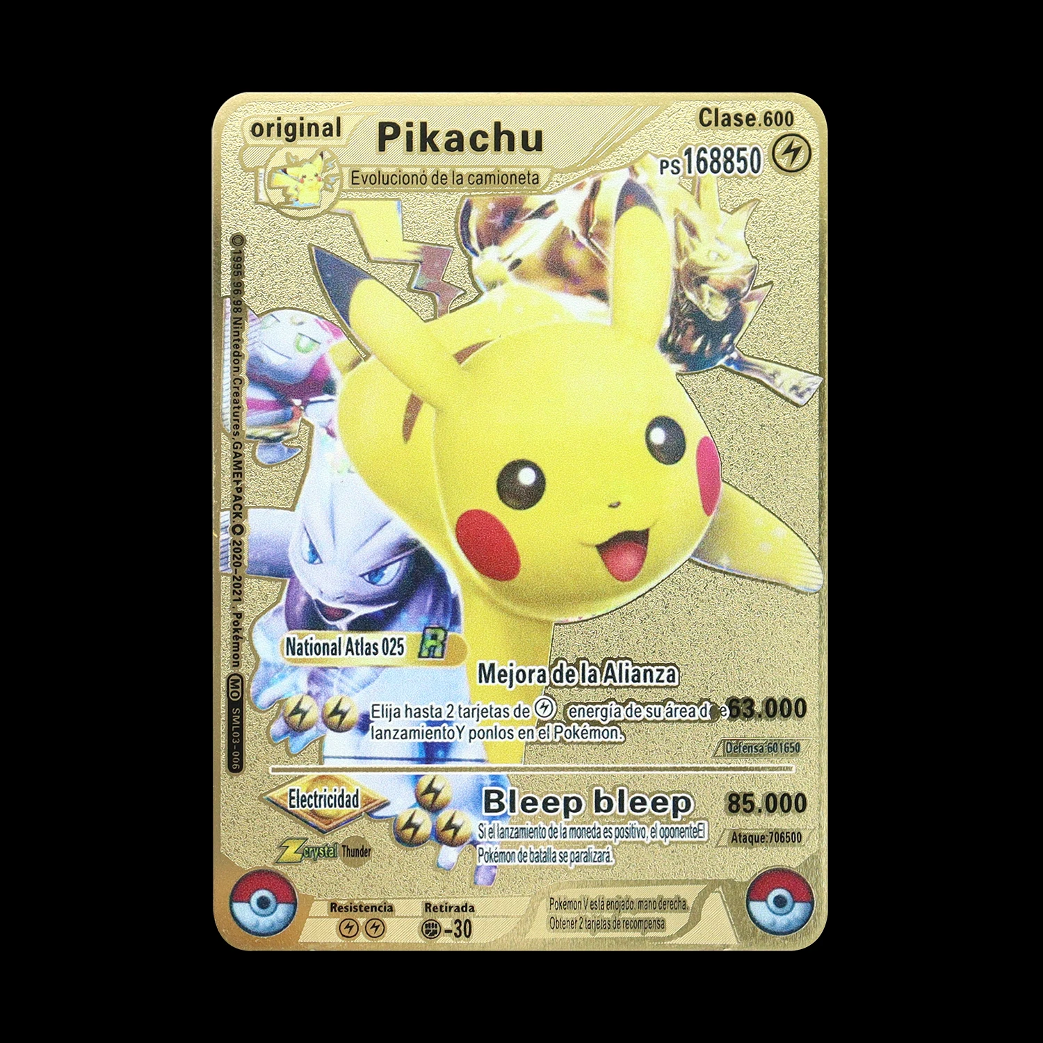 Pokémon 183200 Points High Mach Pikachu Charizard Mewtwo Gold Black ...