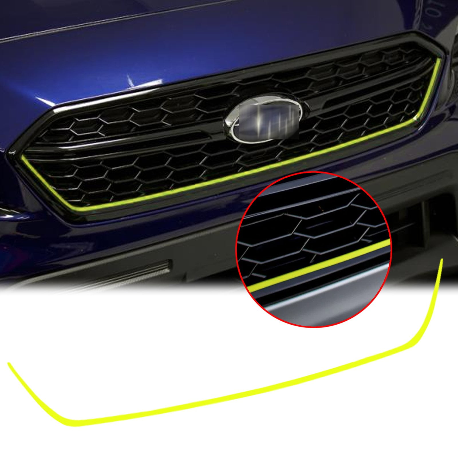 Xotic Tech Front Grille Pinstripe Vinyl Sticker Fluorescent Yellow for ...