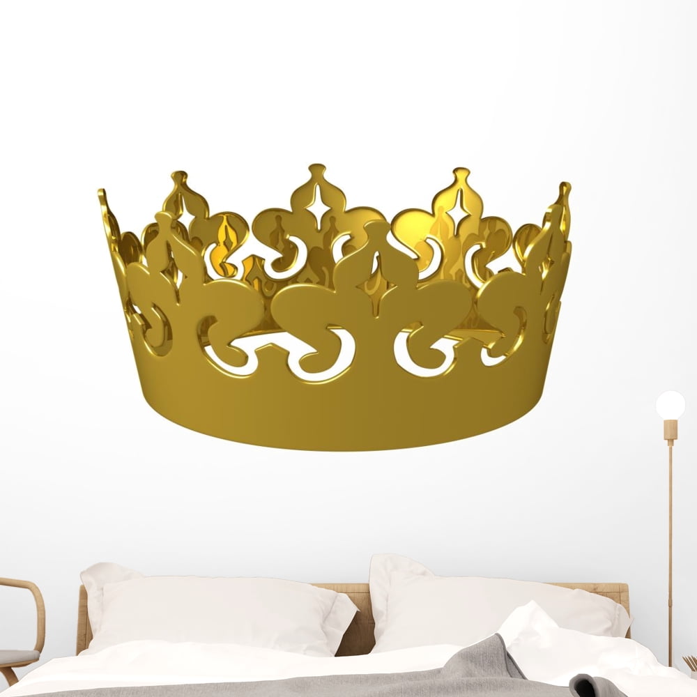 Kings Gold Crown Wall Decal by Wallmonkeys Peel and Stick Graphic (48 ...