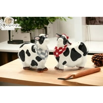 Ebros Sunflower Bovine Cow With Two Country Barrels Salt And Pepper ...
