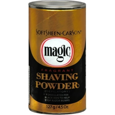Magic Shave Gold Razorless Shaving Powder for Black Men, Fragrant, 4.5 ...