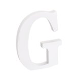 White Wood Letters 6 Inch, Wood Letters for DIY Party Projects (G ...