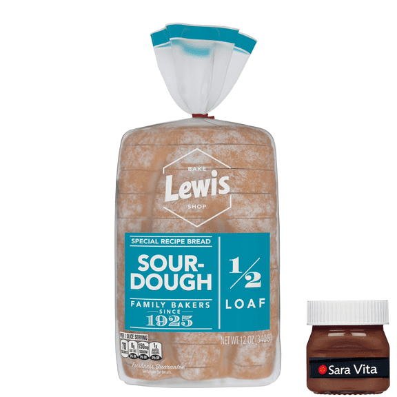Lewis Bake Shop Soft White Half Loaf Bread, 1/2 Loaf, 12 oz pack of 1 ...