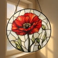 Decorative Poppy Stained Glass Suncatcher – Window Art1701 - Walmart.com