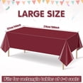 3pcs Burgundy Tablecloth Disposable Plastic Tablecloths Waterproof Wine ...