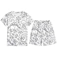 Boys Shorts Sets Urban Graffiti Crewneck Short Sleeve Tee and Shorts 2 ...