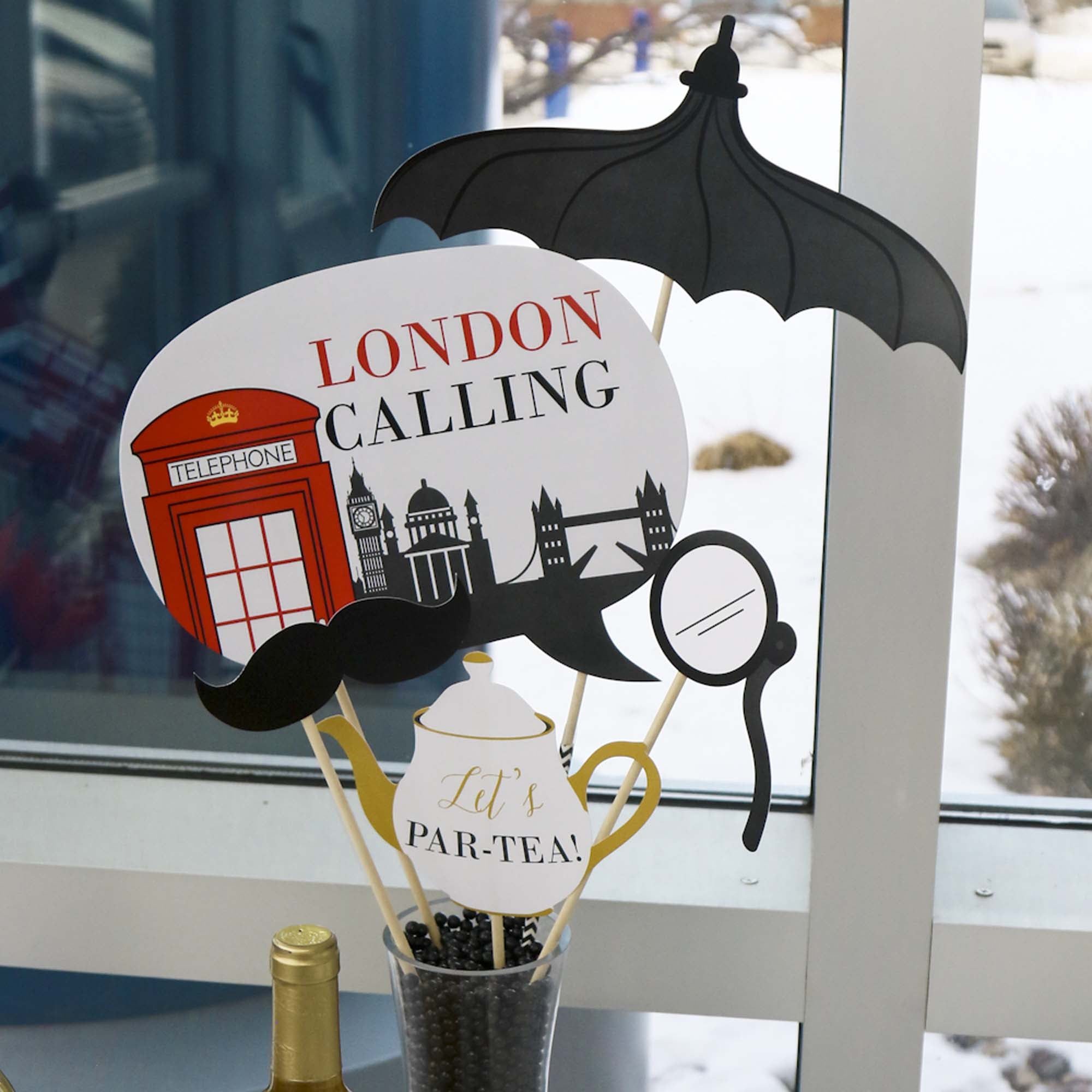 London Telephone Booth Centerpiece
