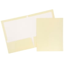 JAM Paper Glossy Two Pocket Folders, Ivory, 100/Pack - Walmart.com