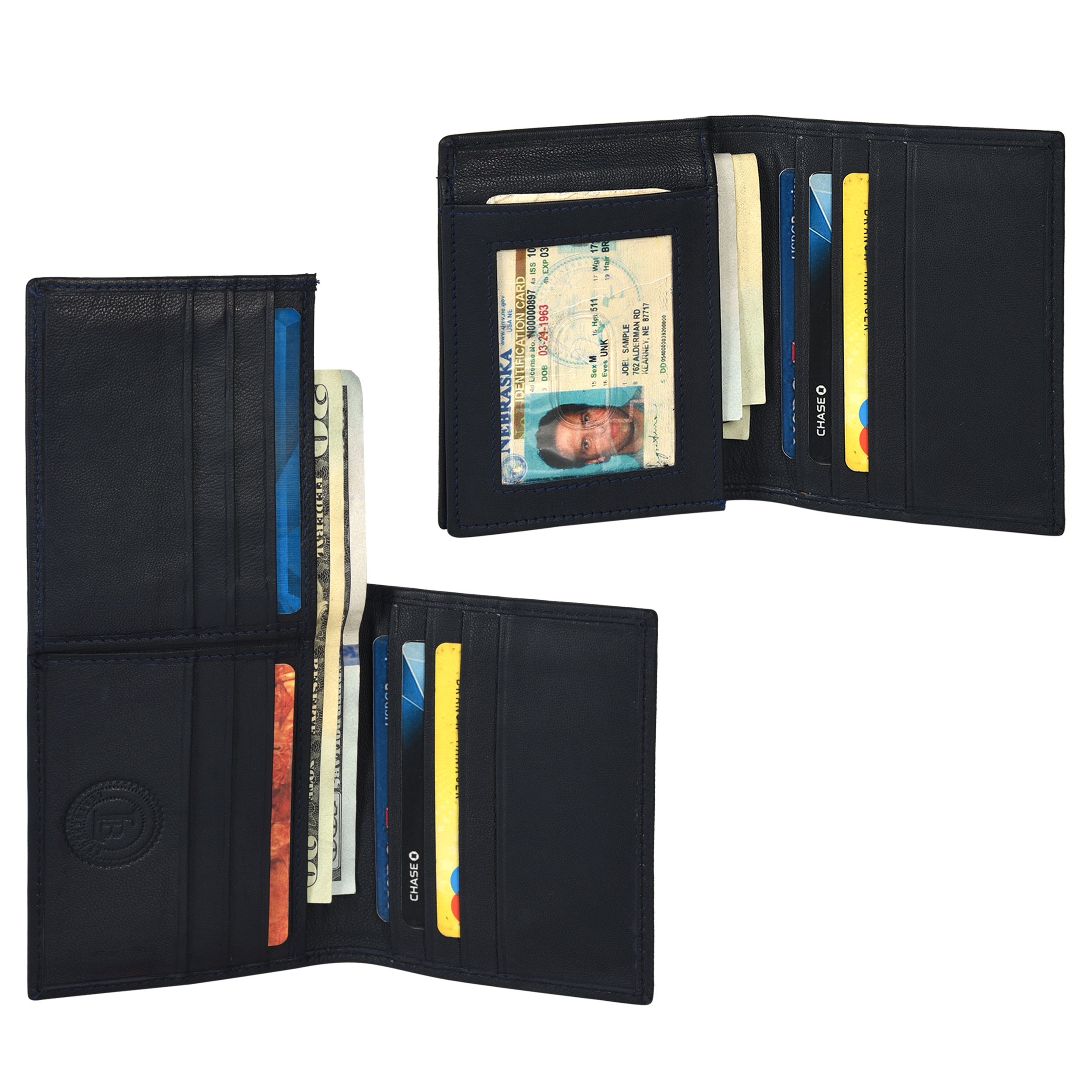 Leatherboss Men's L Shape wallet Card holder designer wallet - Walmart.com