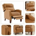 JUSTLET Genuine Leather Recliner, Pushback Recliner Adjustable ...