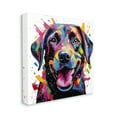 Stupell Industries Smiling Dog Splatter Canvas Art - 17x17 Print ...