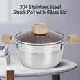 Suodoka 20cm 304 Stainless Steel Stockpot with See‑Through Glass Lid ...