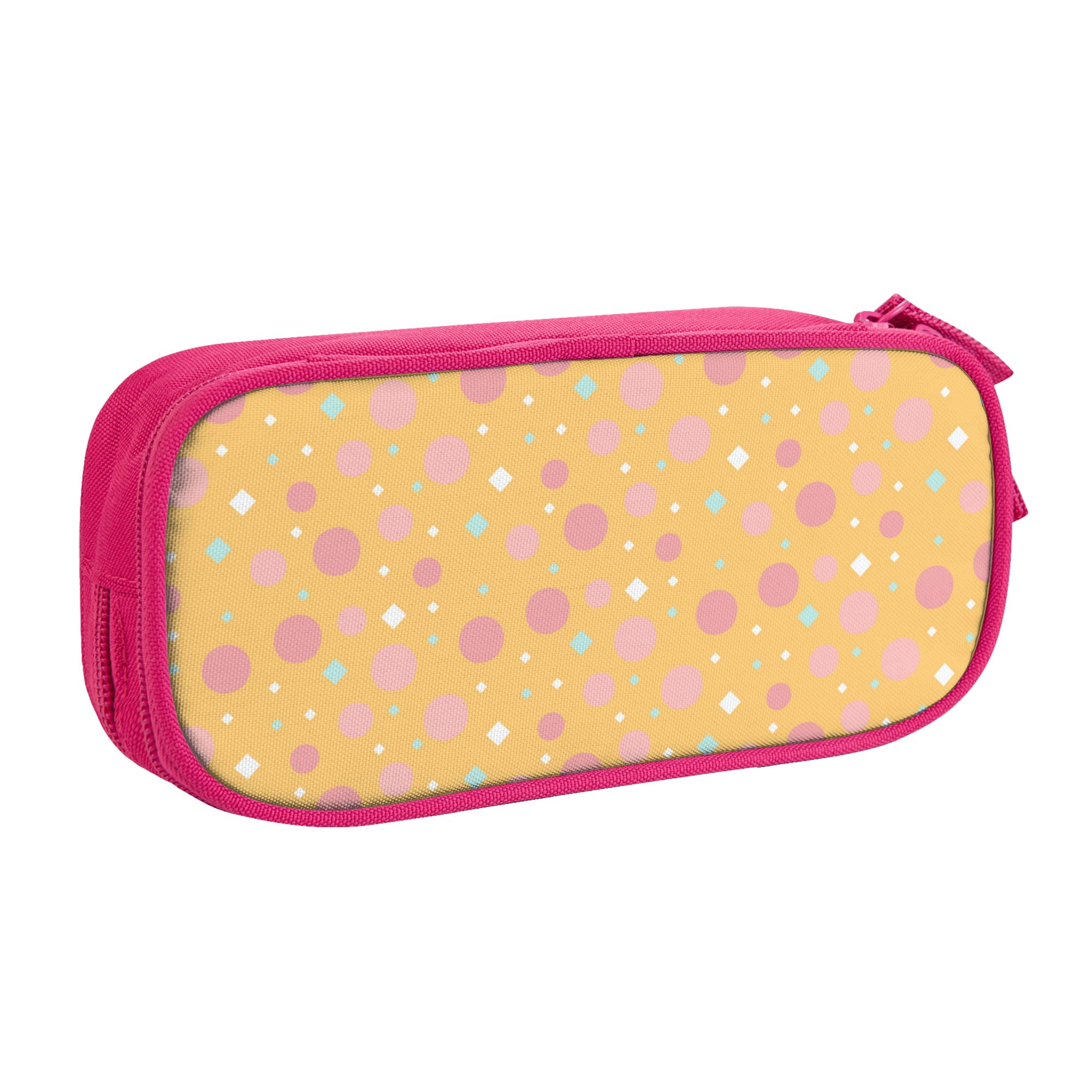 TEQUAN Large Capacity Pencil Case, Orange Memphis Style Elements ...