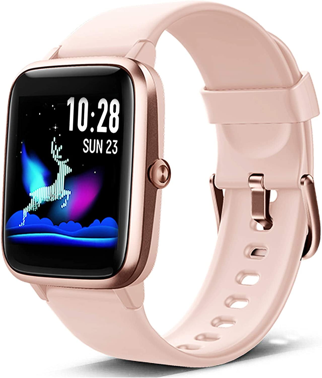 Lintelek Smart Watch, Full Touch Screen Smartwatch, 1.3 Inch Fitness ...