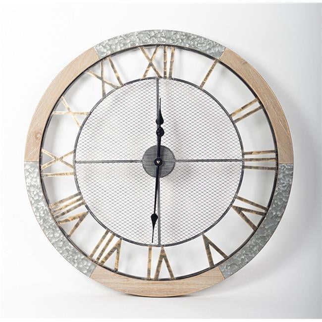 Wood Steel Wall Clock at Matthew Tindal blog