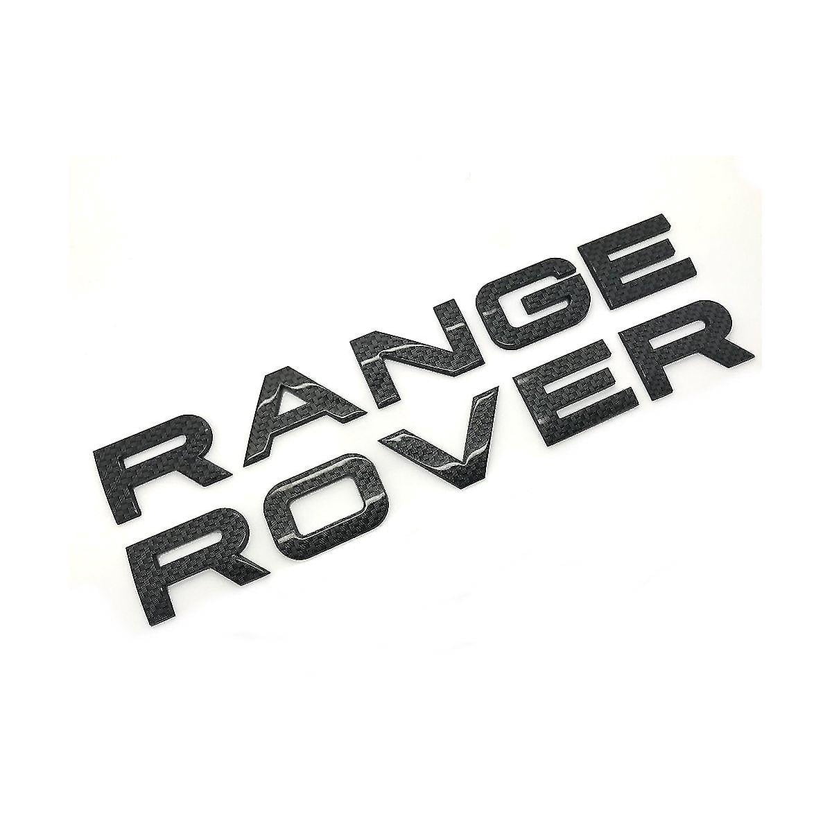 Gloss Carbon Fibre "range Rover" Front Grill Bonnet Badge Emblem Bonnet ...