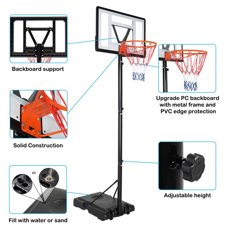 IFanze Portable Basketball Hoop Goal System Height, 58% OFF