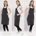Adjustable Bib Apron with Long Ties for Women Men 18 Colors Chef ...
