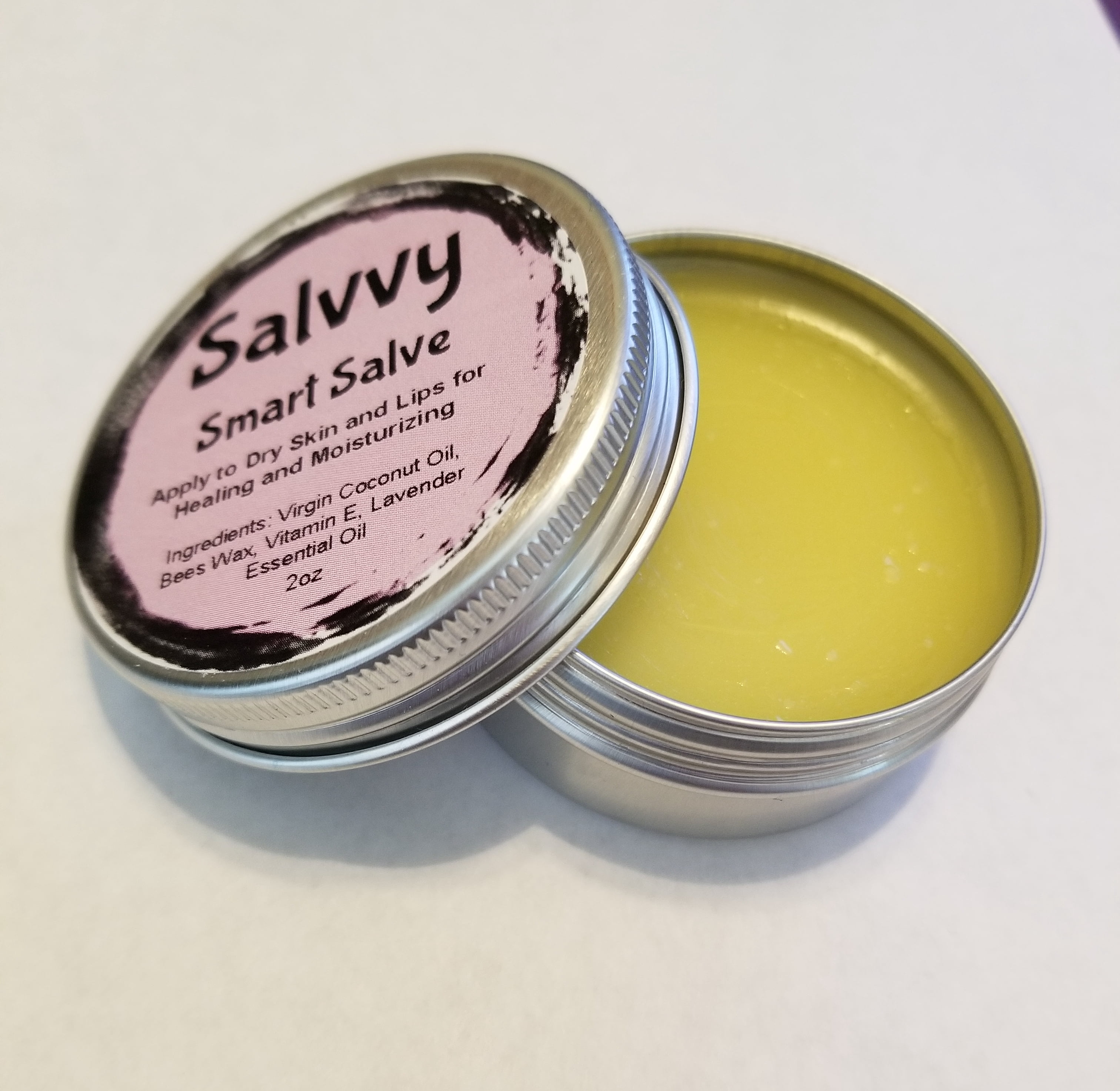 Salvvy Smart Salve 2oz Jar For Treating Dry Skin and Lips - Walmart.com