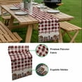Country Star Table Runner, Barn Bucket Farmhouse Red Buffalo Plaid ...