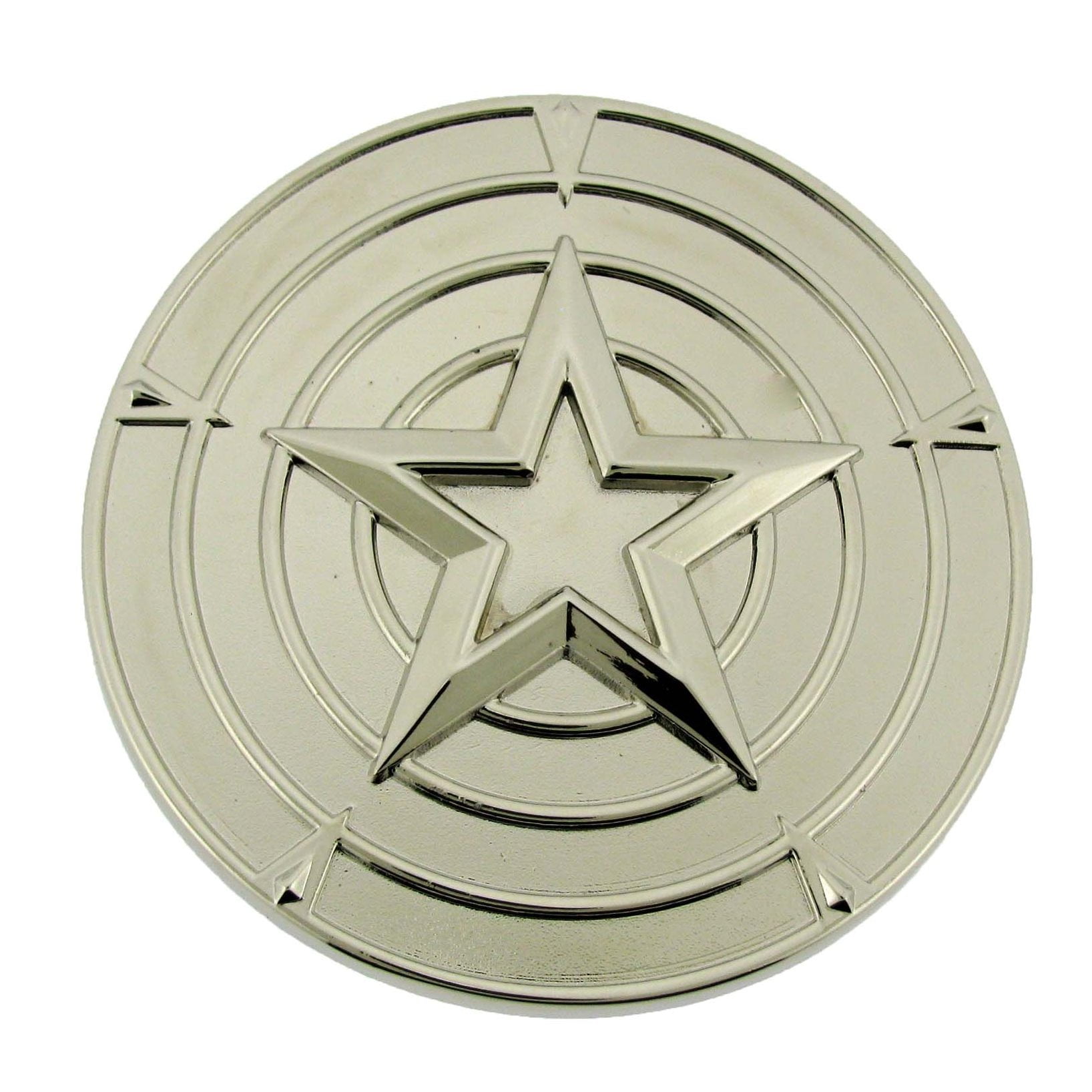 Captain America Belt Buckle Nautical Star Logo Silver Metal Costume New ...