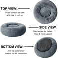 Plush Donut Shape Pet Bed for Dogs, Cats, and other Furry Family - Grey ...