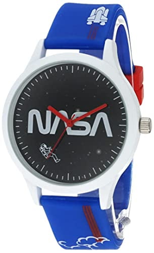 Accutime NASA Analog Quartz Astronaut Logo Face Wrist Watch with Blue ...