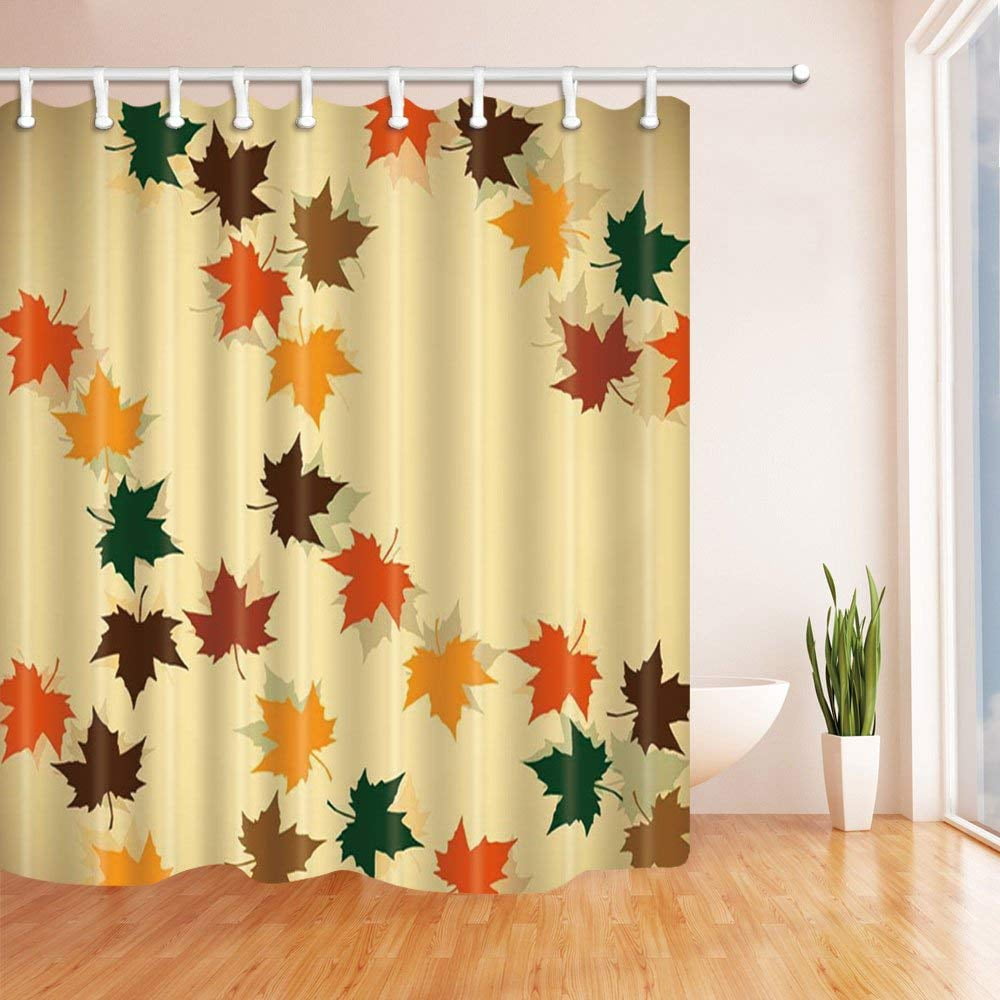 Bpbop Leaves Decor Colored Maple Leaves Fall Down In Autumn Season