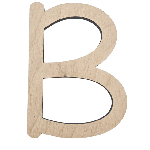 22" Tall BIRCH Wood Letter B | 1/4" Thick | Wood Craft Letter | Krafty ...