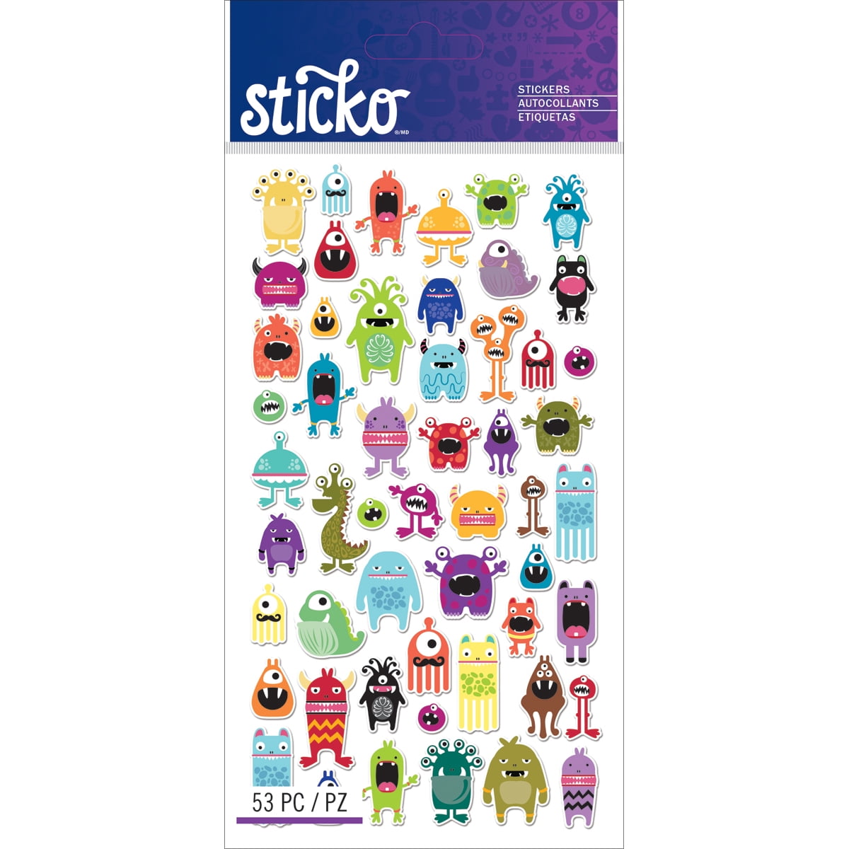 Sticko Stickers-Mini Monsters - Walmart.com