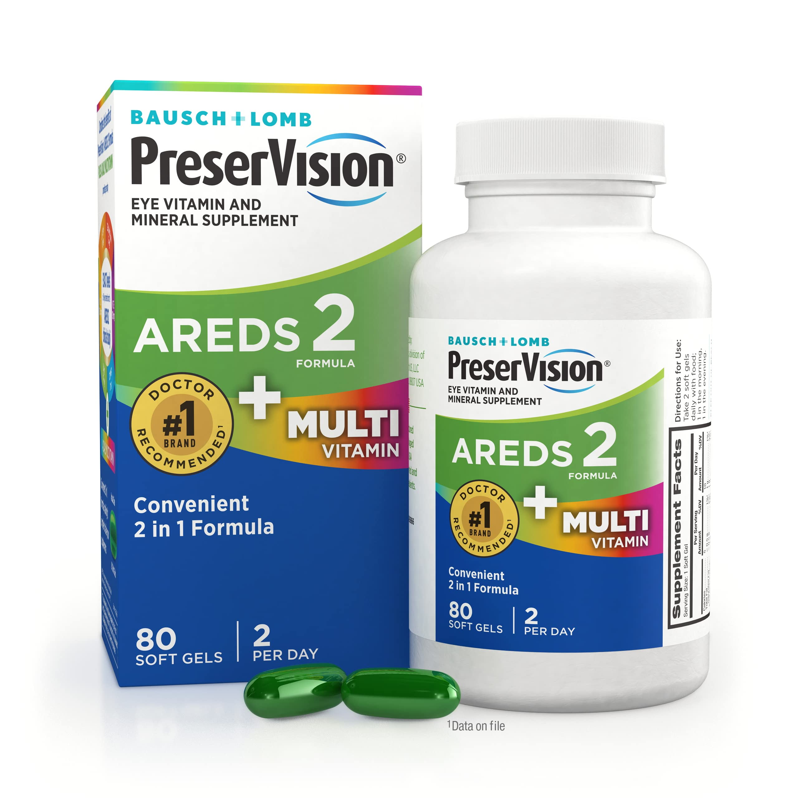 Suplemento PreserVision AREDS 2 Formula + Multivitamínico 80 unidades | Walmart en línea