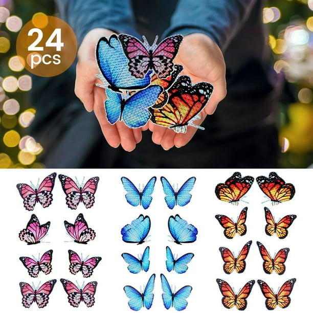 EIMELI 24Pcs Butterfly Magnets Screen Stickers Window Door Screen Saver ...