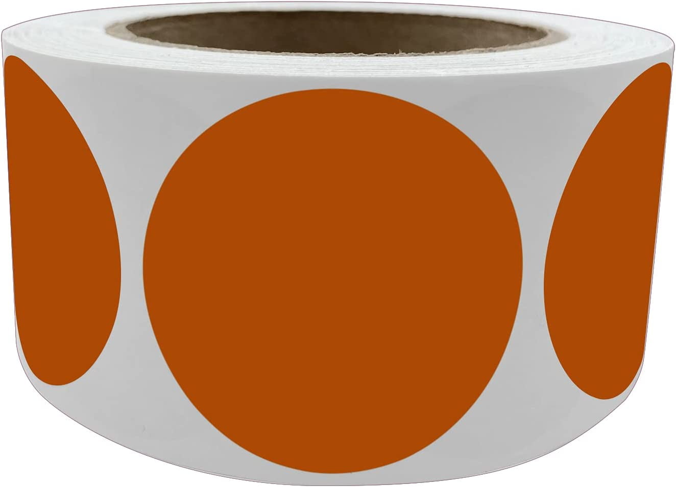 Circle Sticker Roll 2 inch Color Code Labels in Brown (50mm) - 600 Pack ...