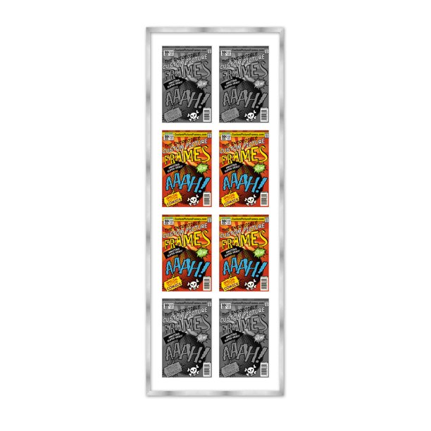 8 Comic Book Frame Silver Collage Comic Book Frame with White Mat to ...