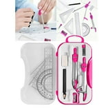 lingyoucraft Math Geometry Set Protractor Ruler Pencil for Pink ...