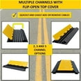 ATLAS Cable Protector Ramp - 3 Channels - 38” Long Black - Rubber ...