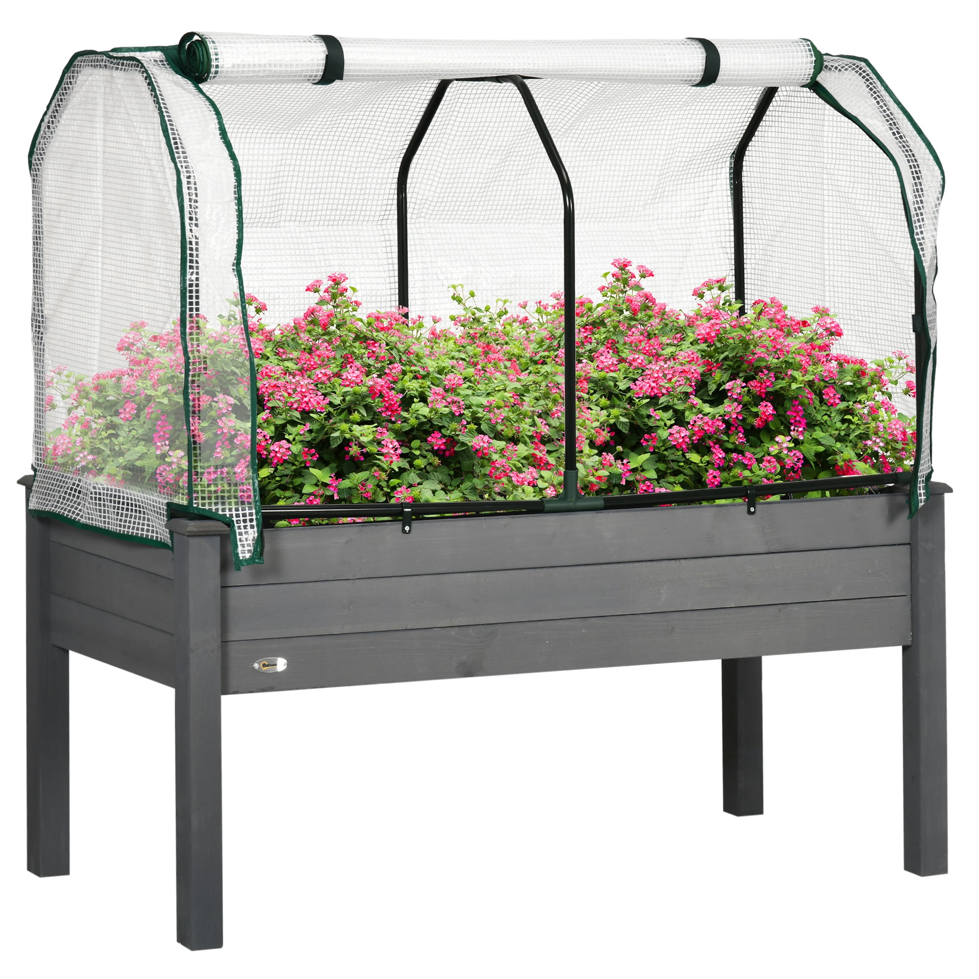Click here for Outsunny Raised Garden Bed With Pe Greenhouse Cove... prices