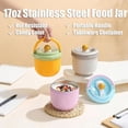 17oz Portable Lunch Food Jar with Handle, Stainless Steel Lunch Box ...