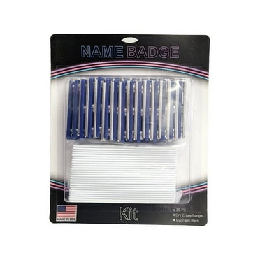 Name Tag/Badge Blanks - 25 Pack - Brushed Silver 1x3, Round Corners ...