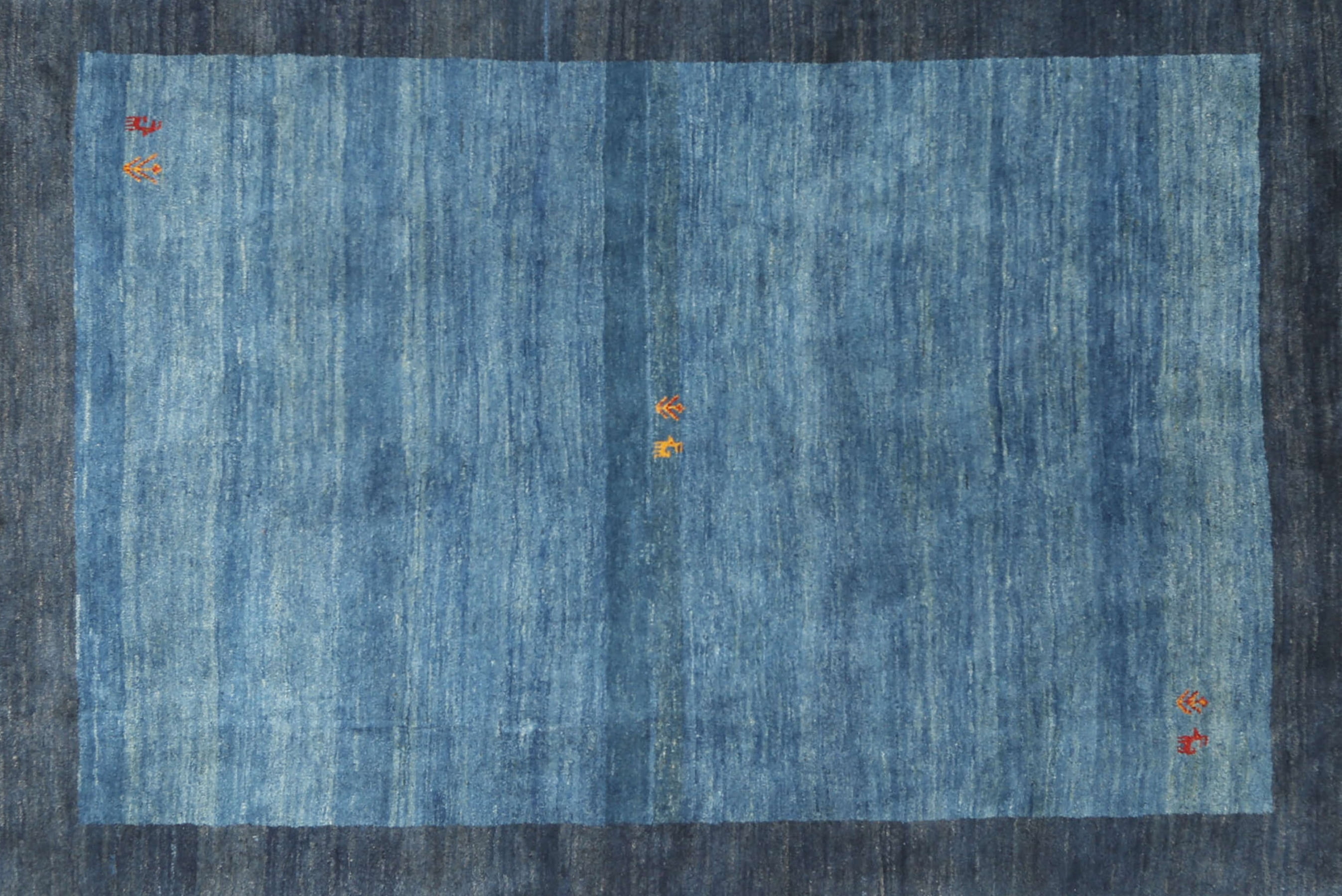 Ahgly Company Indoor Rectangle Contemporary Blue Abstract Area Rugs, 7 ...