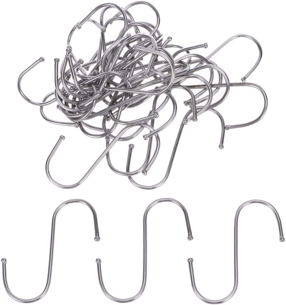 30 Pack S Hooks Stainless Steel S Hanging Hooks S Hanger Hook Metal for ...