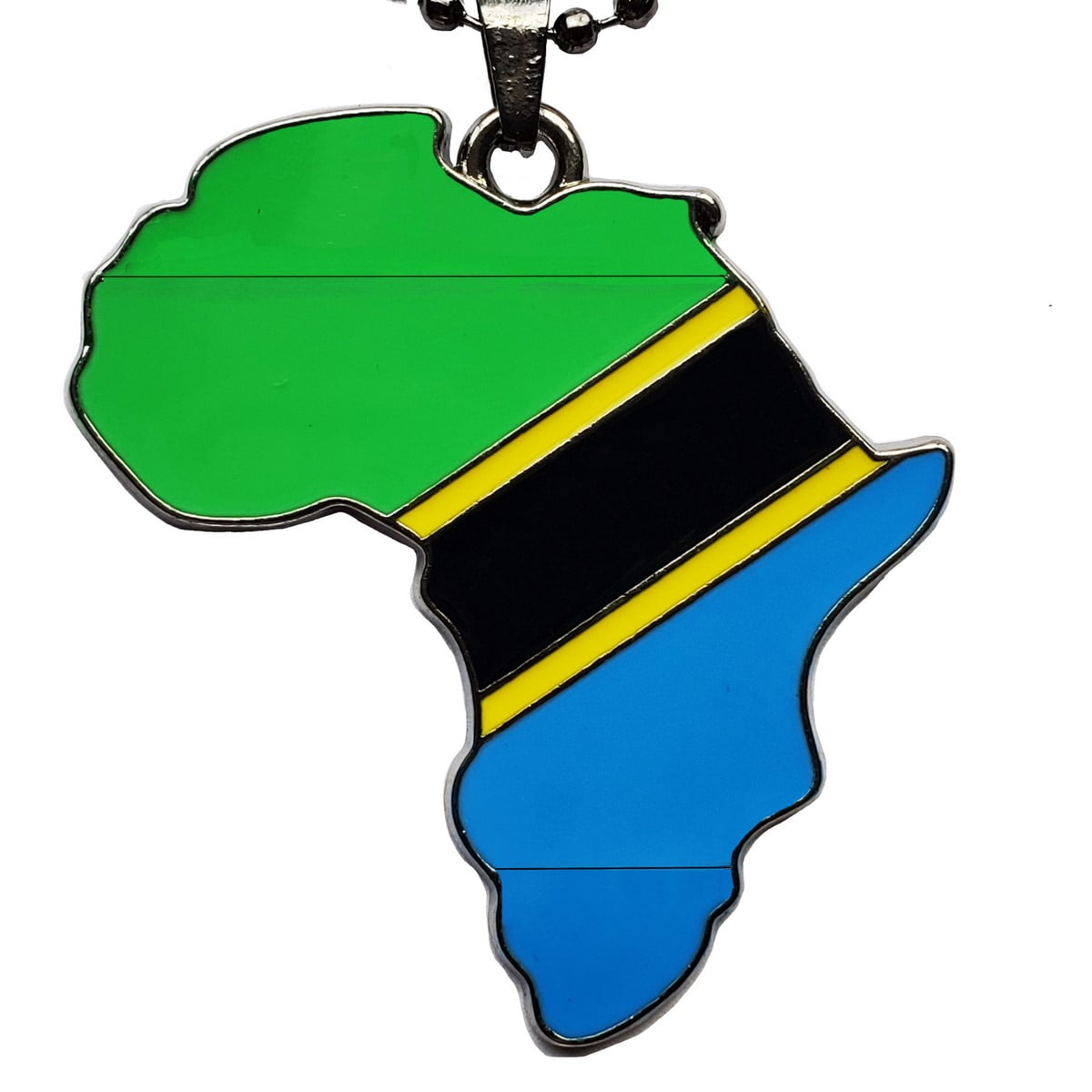 Tanzania Flag Pendant Necklace African Map Chain by Dupsie's - Walmart.com