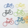 15Pcs Bike Paper Clip Small Paperclips Metal File Clamp Book Marker ...