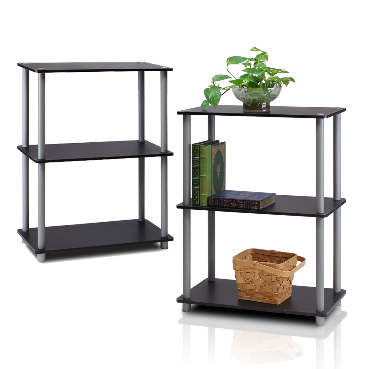 Furinno Turn-N-Tube 3-Tier Compact Multipurpose Shelf Display Rack ...