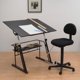 Studio Designs Zenith Adjustable Wood Top Drafting Table in Black - Walmart.com