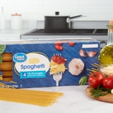 Great Value Spaghetti Pasta 1 lb 4 Count Long Thin Pasta for Sauces and ...