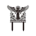 2D Metal Cemetery Memorial Plaque, Cardinal Cross Garden Stake, Outdoor ...